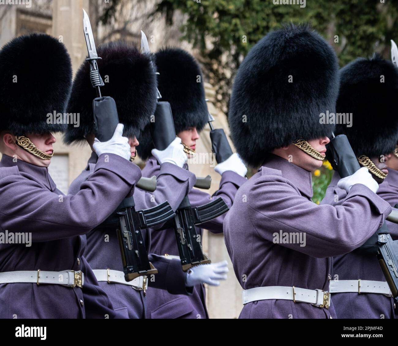 Changing the guard at Windsor Castle, UK, featuring on this day the ...