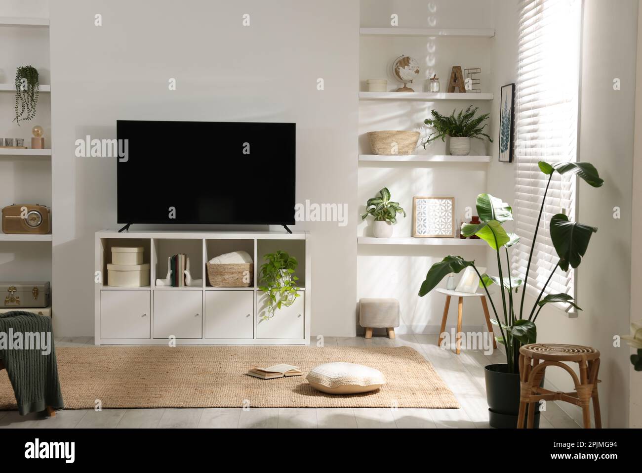 Stylish wide tv set hi-res stock photography and images - Alamy