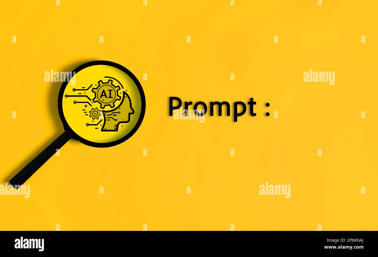 Prompt text, Chatbot on computer with smart Artificial Intelligence ...