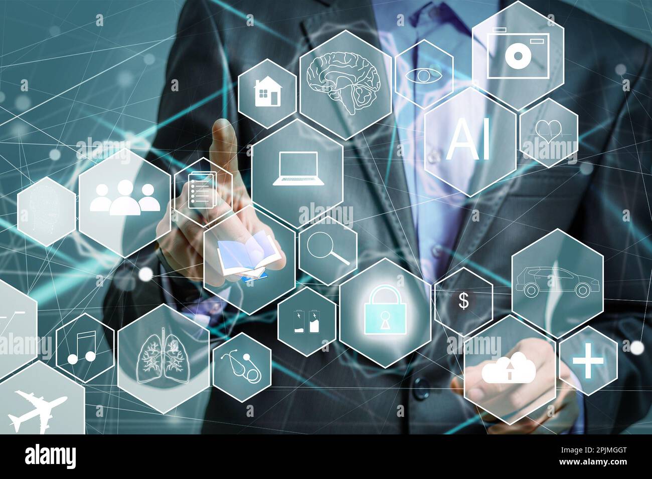 artificial intelligence and communication, ai technology Stock Photo ...