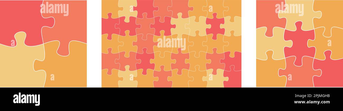 Puzzle patterns collection. Jigsaw templates, jigsaw shapes. Puzzle ...