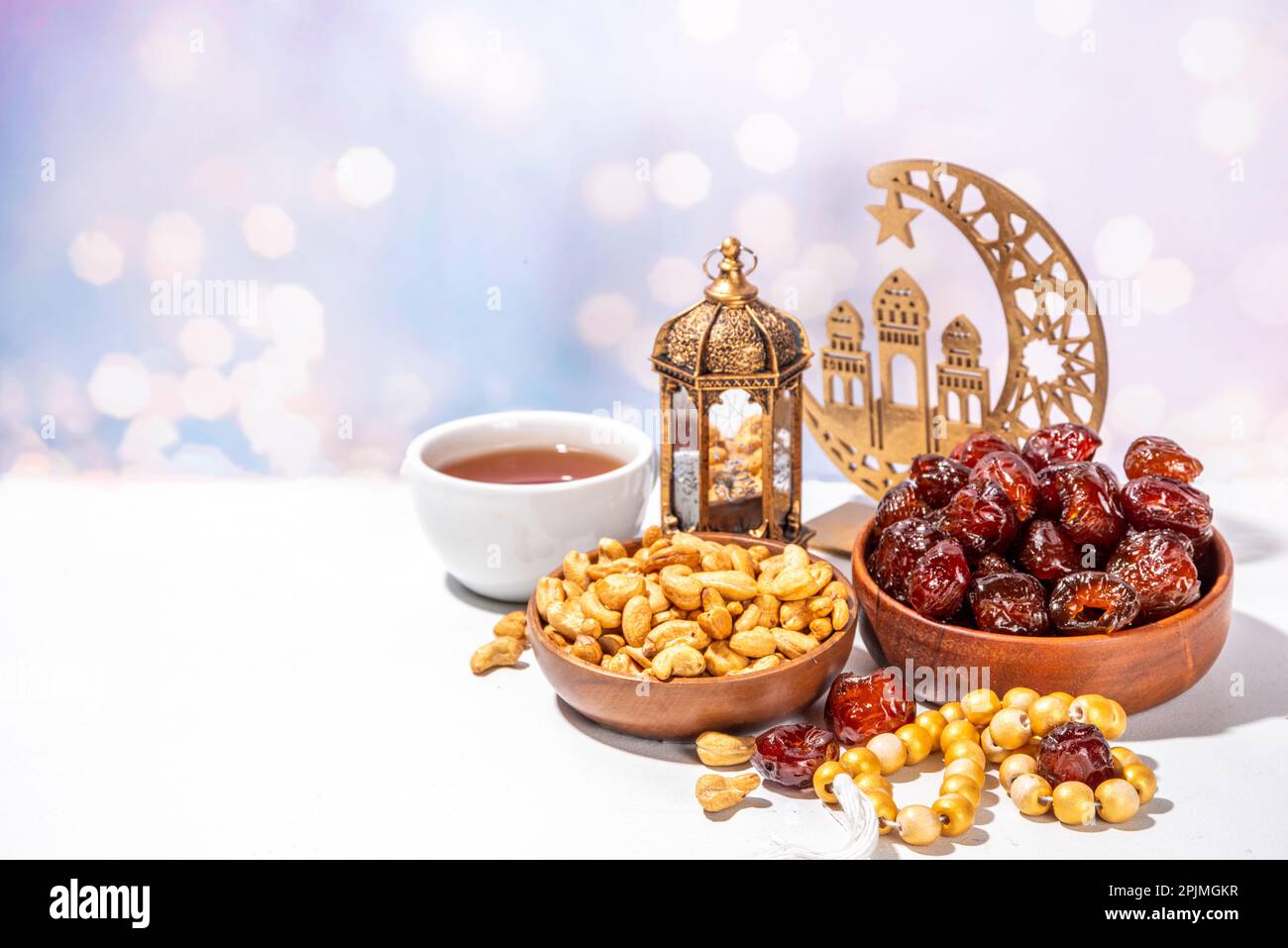 Ramadan muslim holiday background, with traditional treats - dates ...