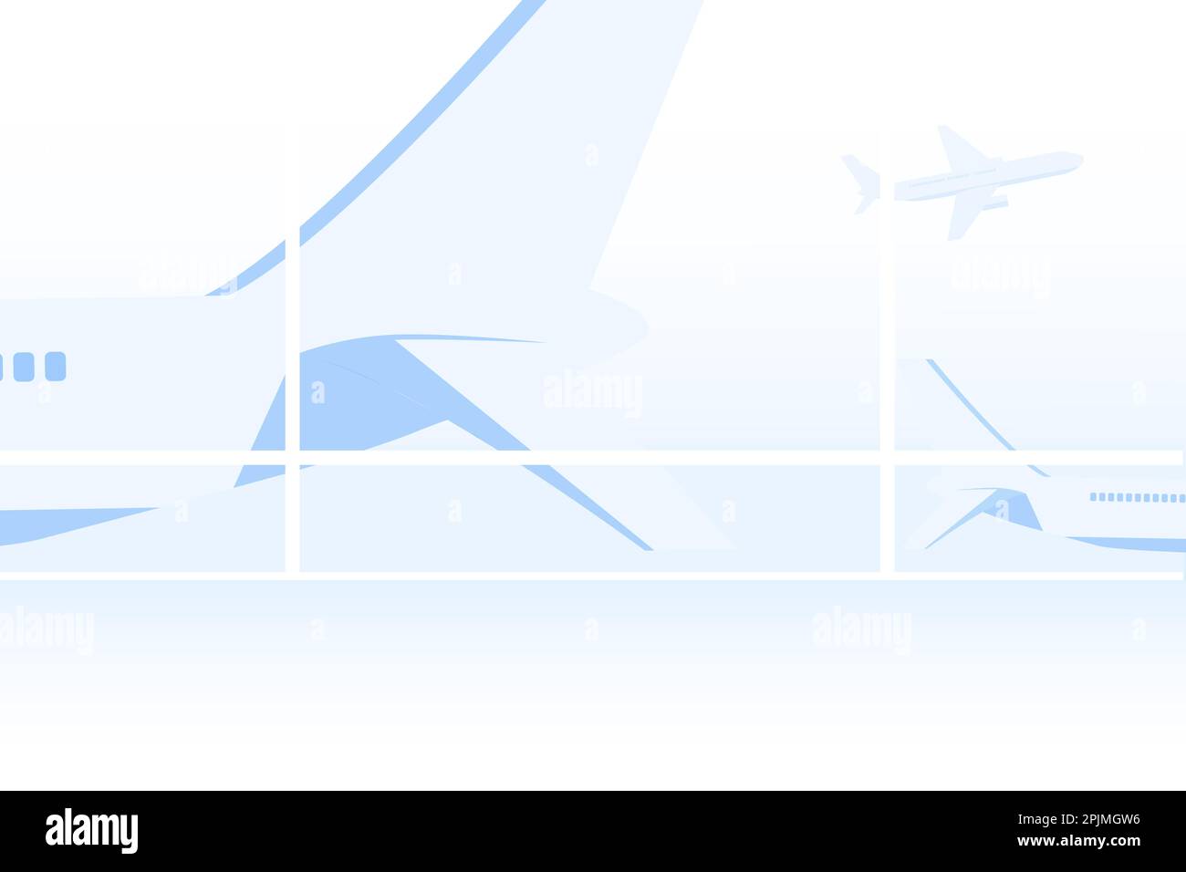 Airport terminal background. Airplanes on the runway. Applicable for ...