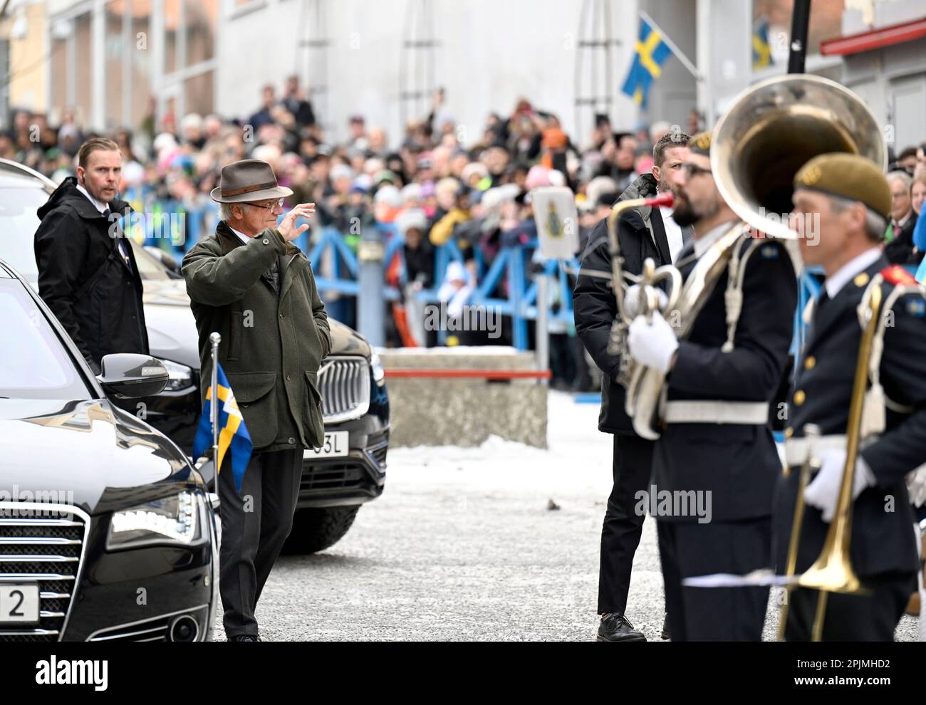 Sweden's King Carl XVI Gustaf visits Ostersund in Jamtland County on 3 ...