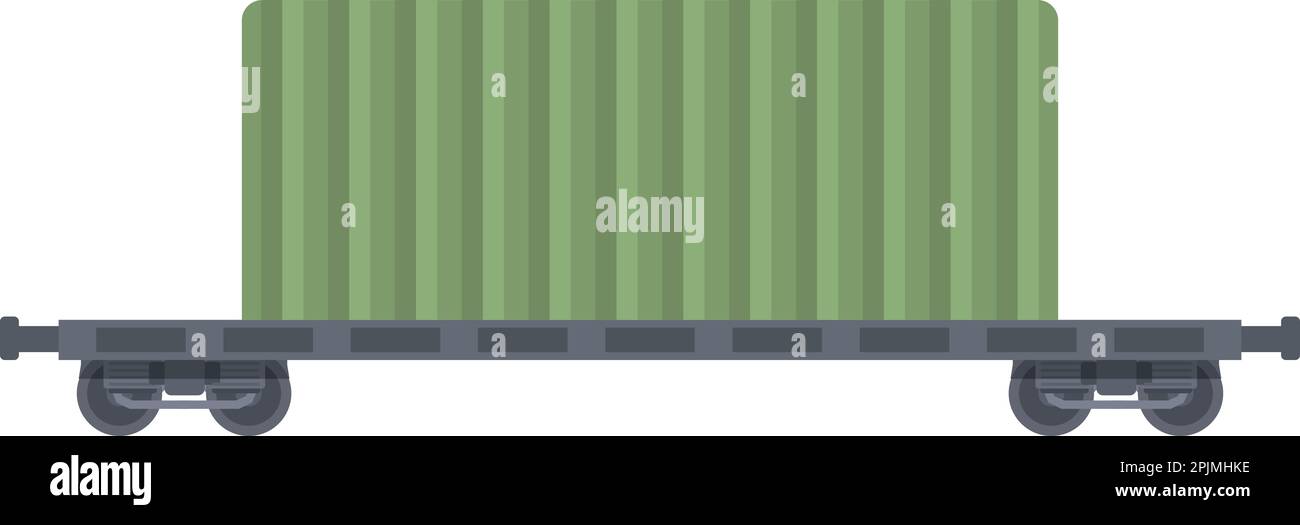 Cargo wagon icon cartoon vector. Train container. Travel road Stock ...