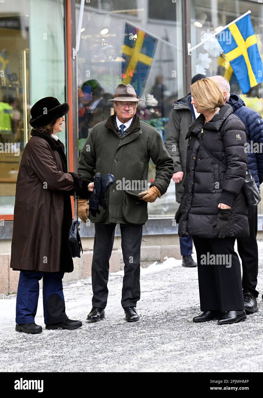 Sweden's King Carl XVI Gustaf and Queen Silvia together with together ...