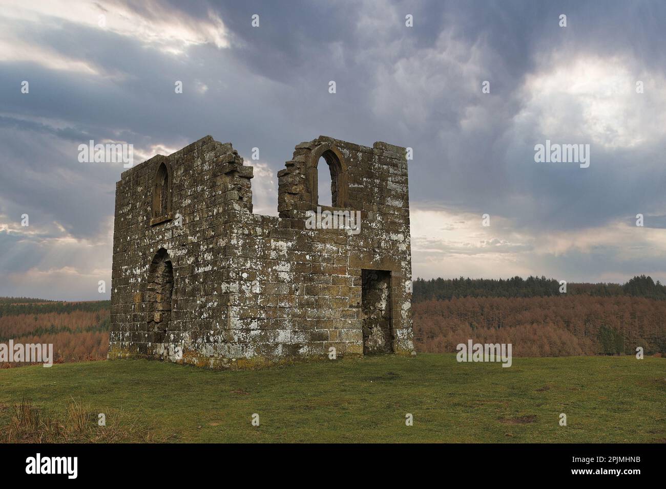 Skelton Tower on the moor Stock Photo - Alamy
