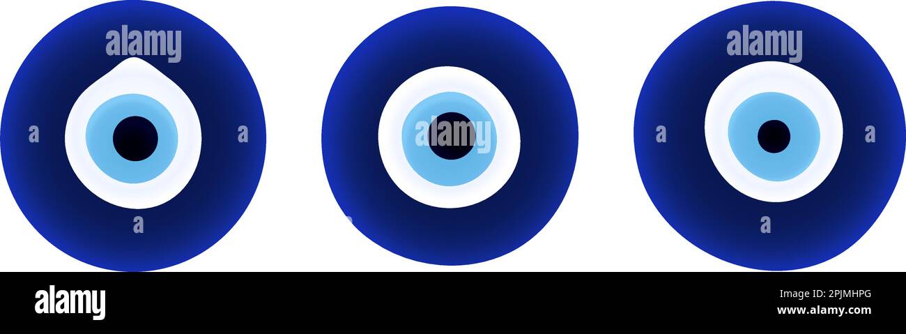 Evil eye protection signs. Turkish amulet. Fatima eye. Glass islamic ...