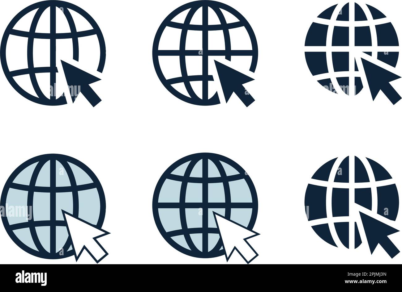 Internet icon with arrow cursor. Internet sign with arrow. Go to the ...