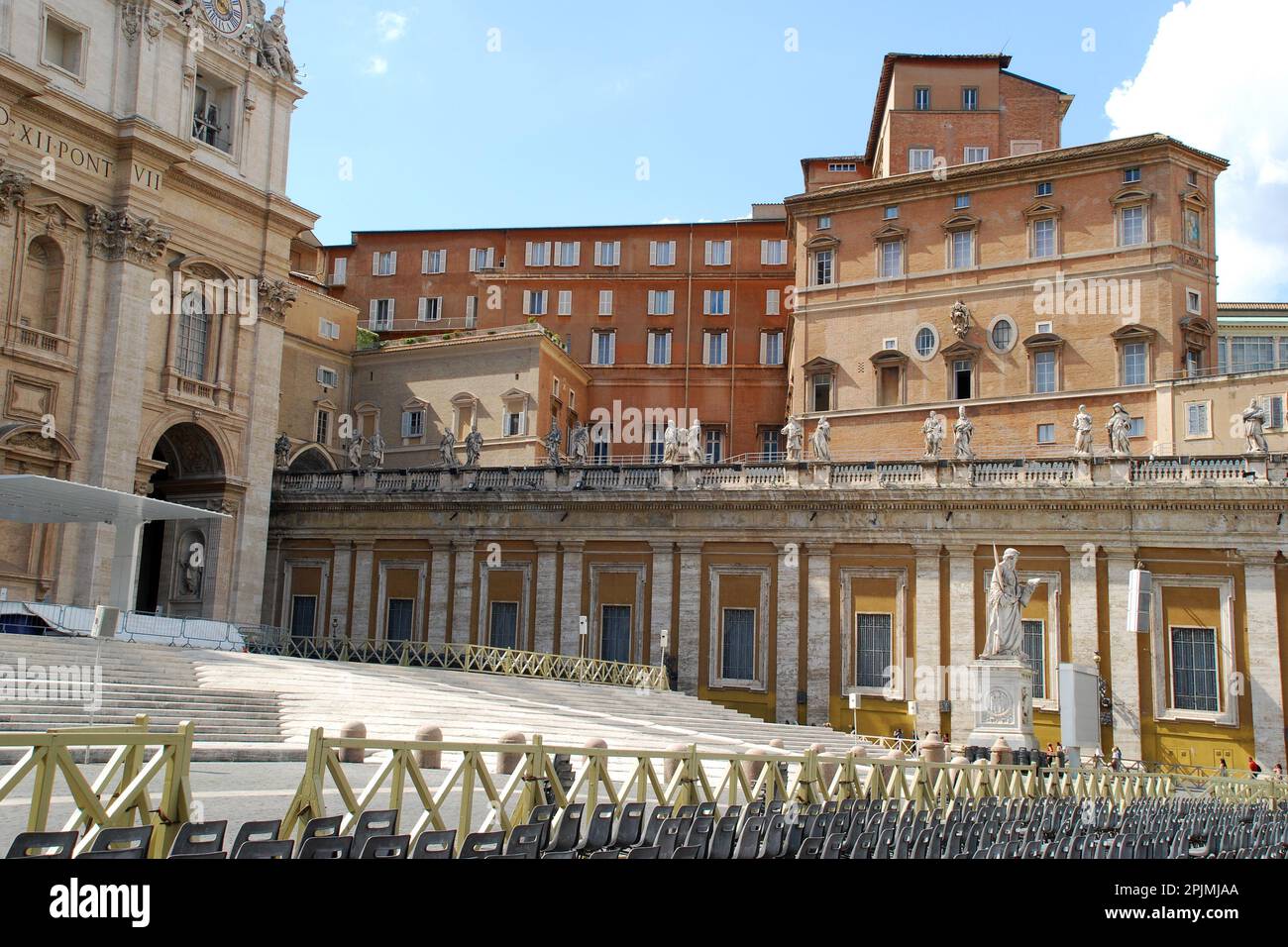 Outer view of the buildings near St. Peter's Basilica, Vatican City ...