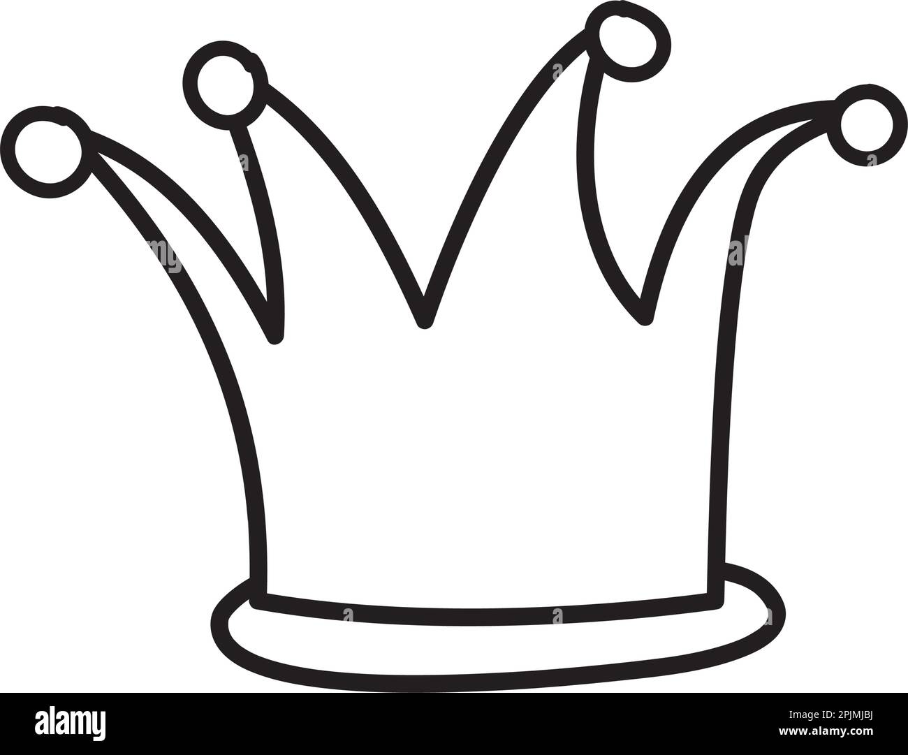 Hand drawn doodle crown illustration. Funny queen, princess crown ...