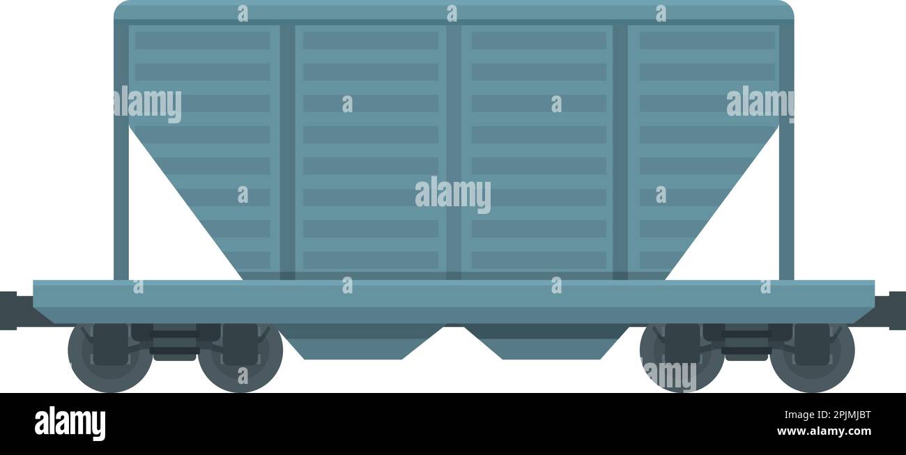 Transport wagon icon cartoon vector. Cargo train. Coal transportation ...