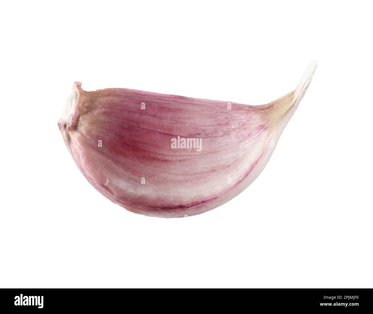 One unpeeled garlic clove isolated on white Stock Photo - Alamy