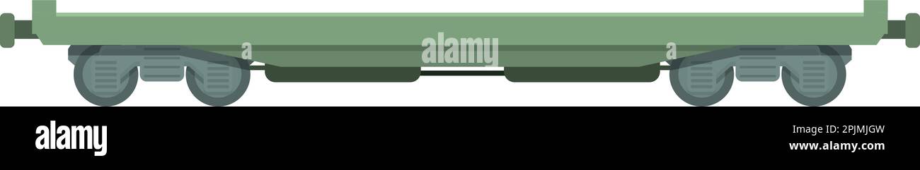 Wagon platform icon cartoon vector. Train cargo. Locomotive transport ...