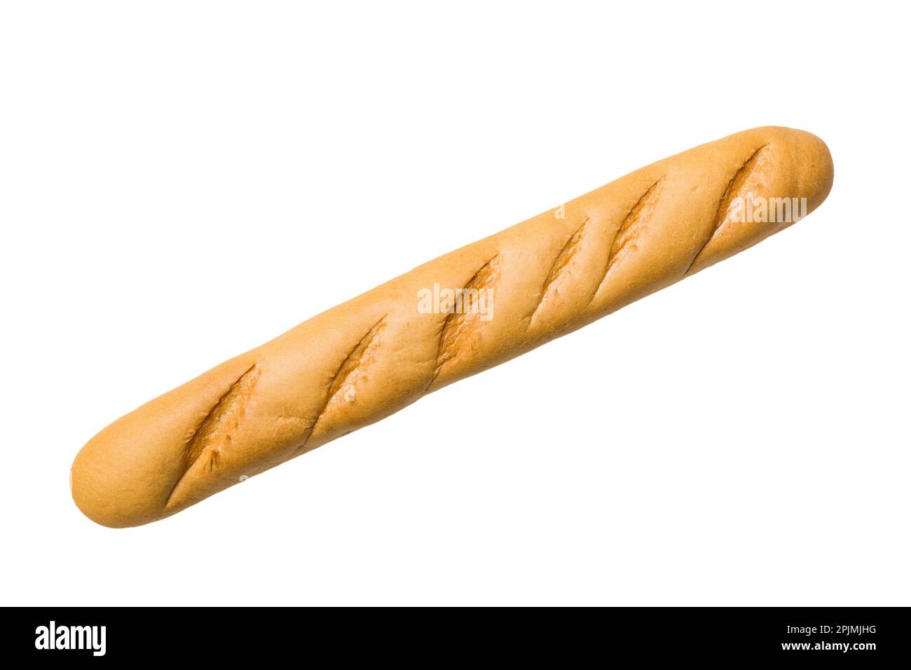Minimalist french baguette. fresh bread isolated on white background ...