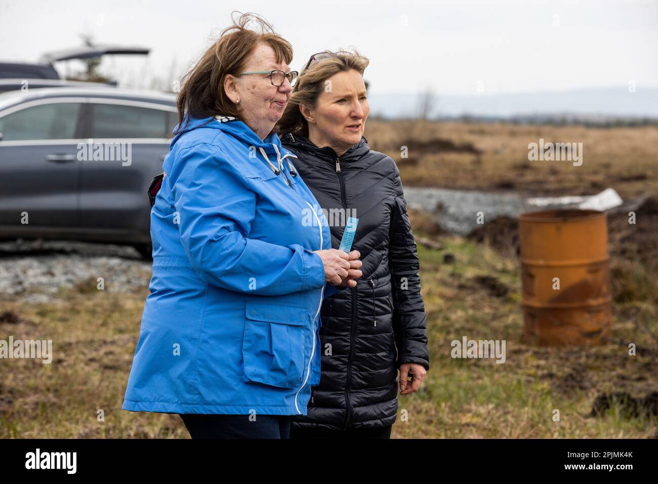 Dympna Kerr,(left) the sister of Columba McVeigh, with Sandra Peake ...