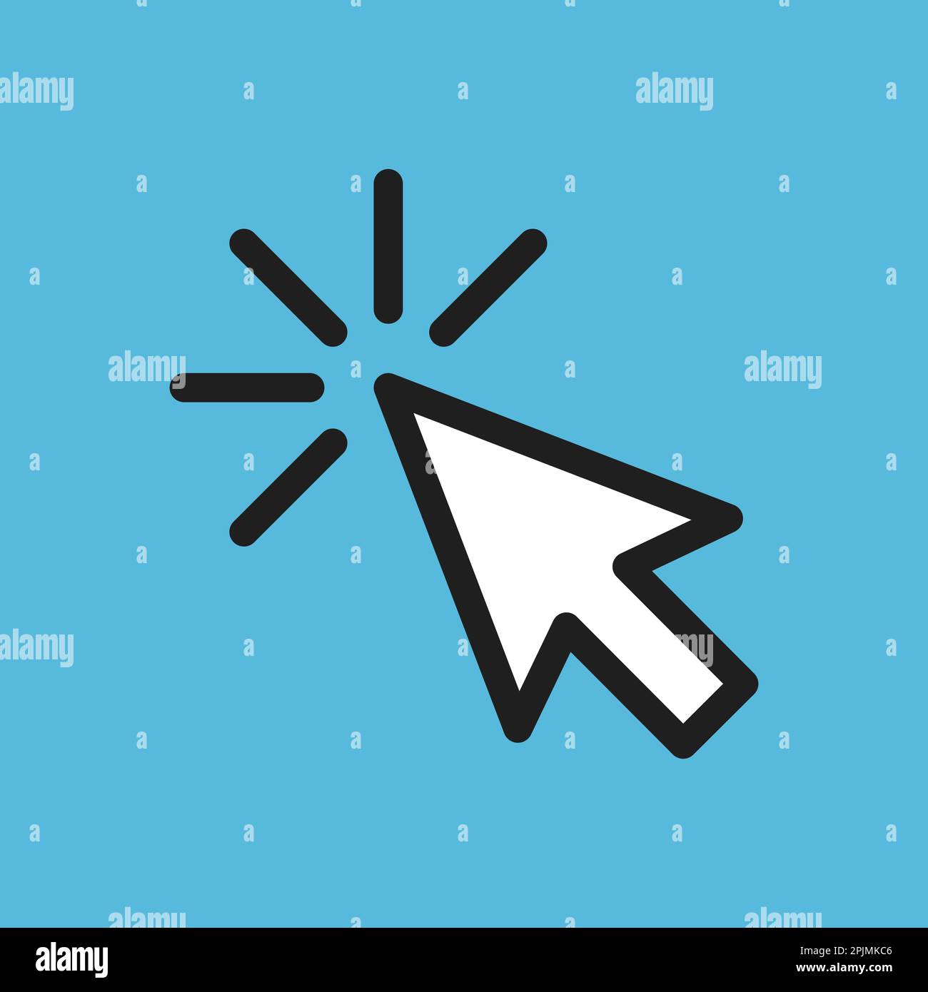 Pointer or cursor as arrow icon. Computer clicking cursor . Click line ...