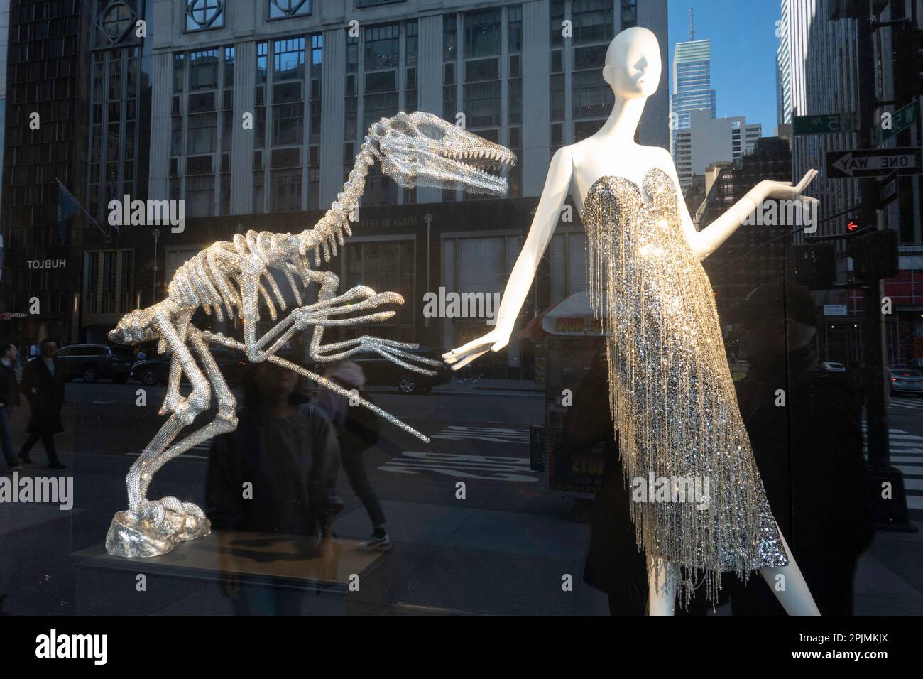 Bergdorf Goodman Window Display, 2023, New York City, USA Stock Photo ...
