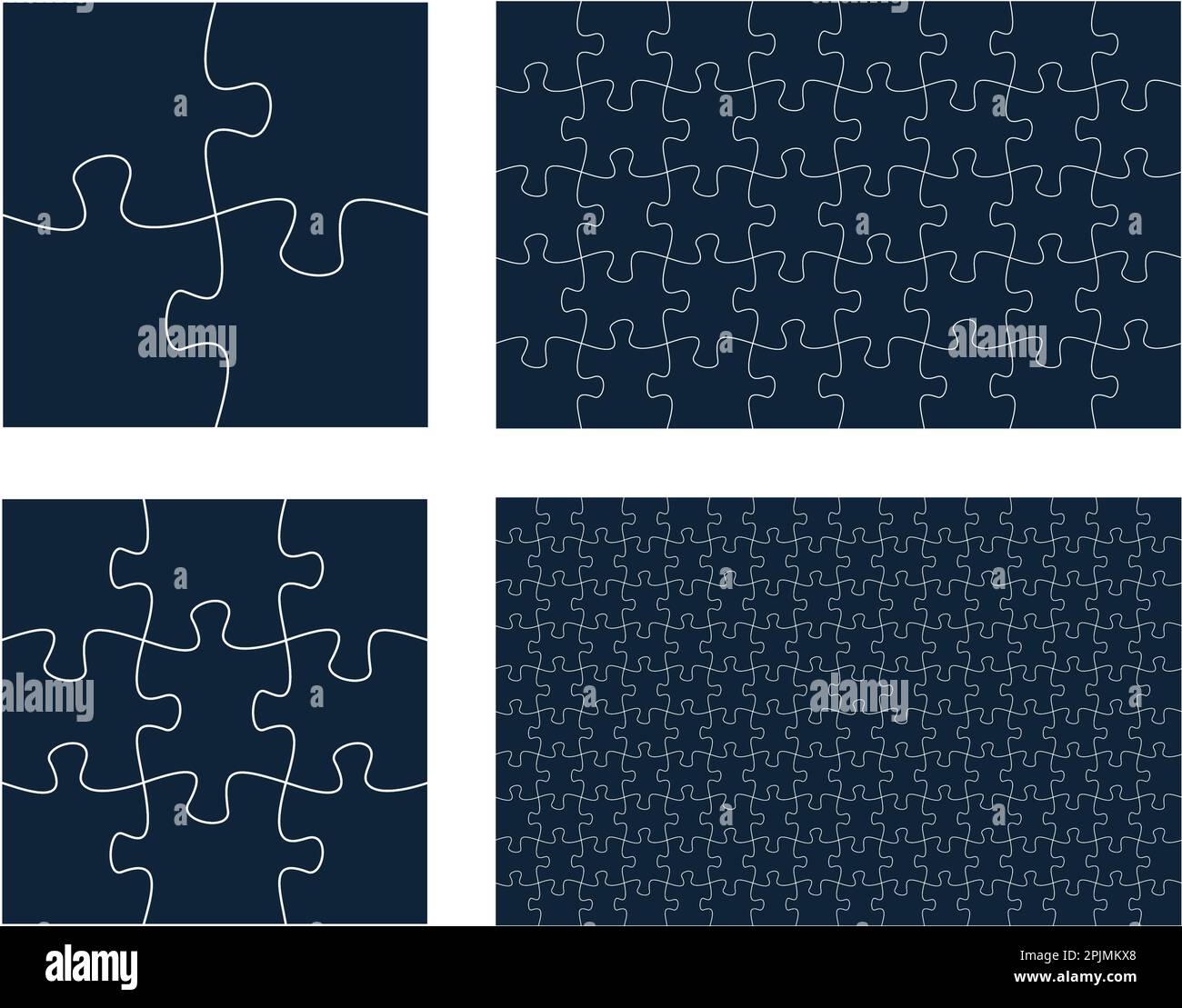 Puzzle patterns collection. Jigsaw templates, jigsaw shapes. Puzzle ...