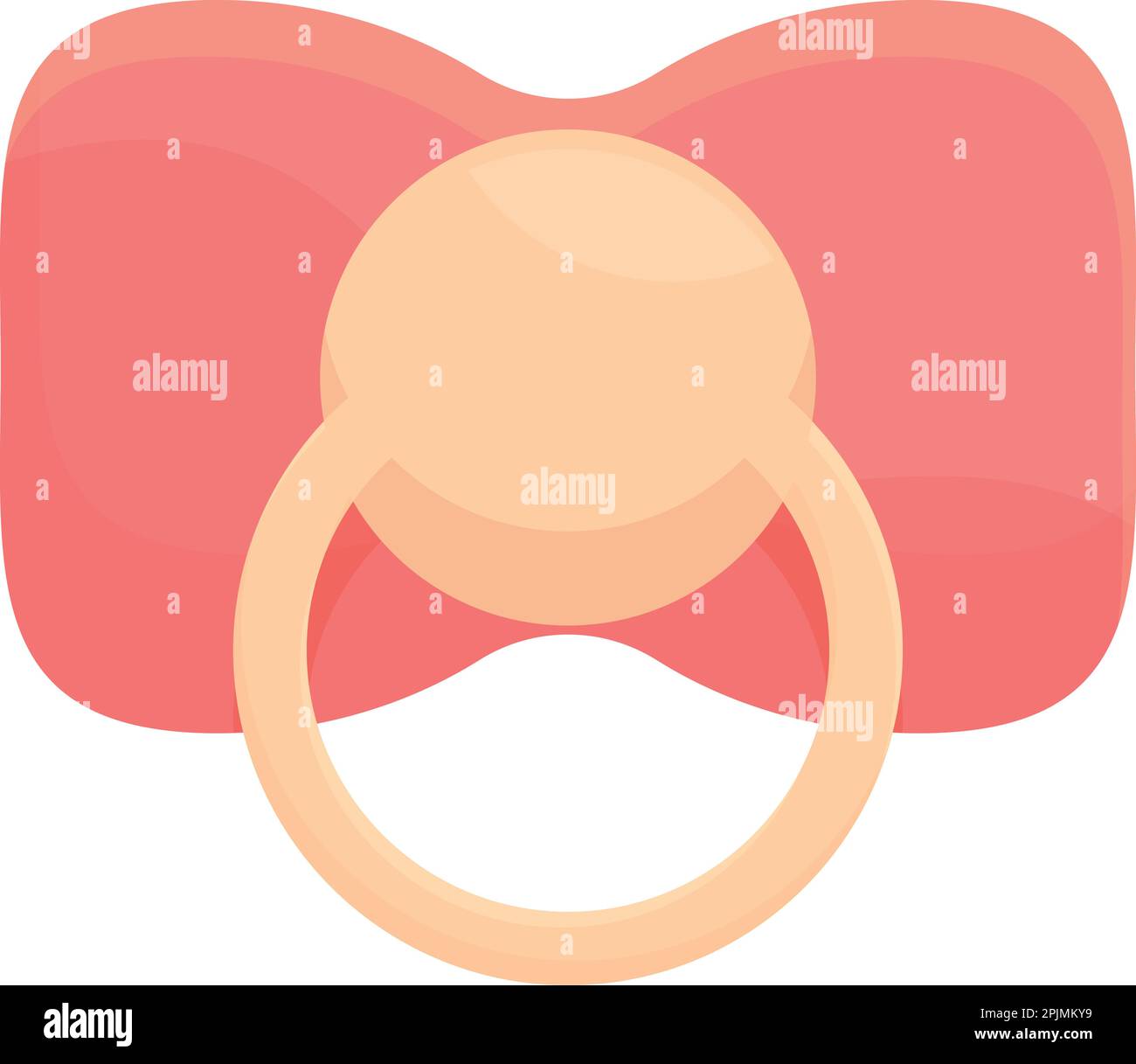 Red pacifier icon cartoon vector. Girl party. Child happy Stock Vector ...
