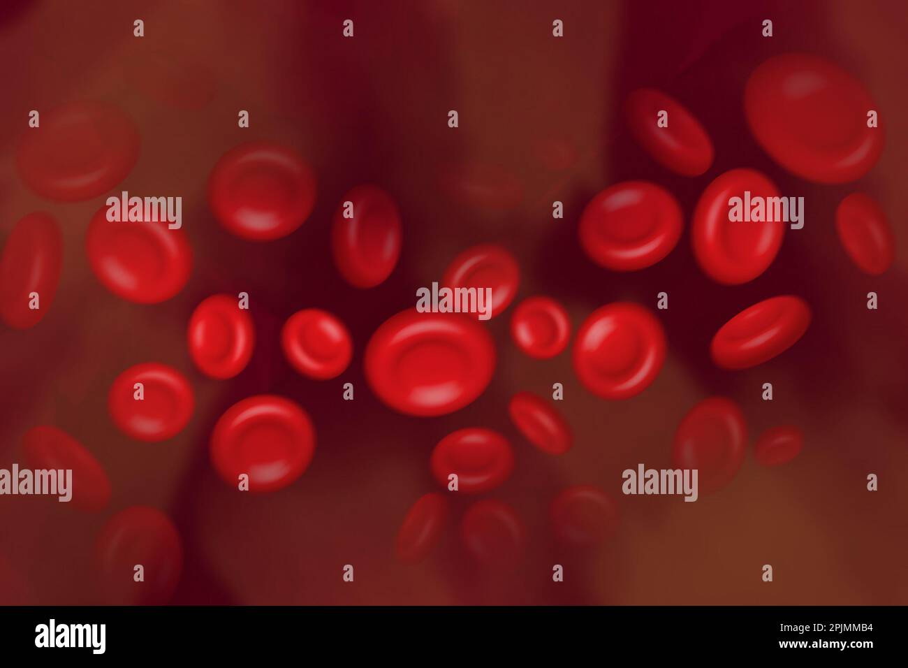 Illustration of red blood cells (erythrocytes) in motion Stock Photo ...