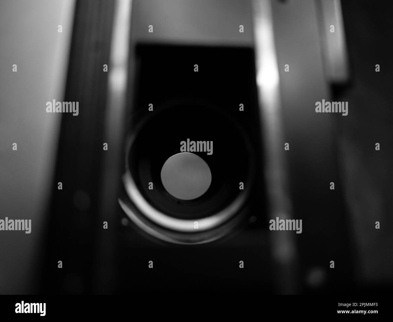A grayscale shot of the small parts of an old vintage camera Stock ...
