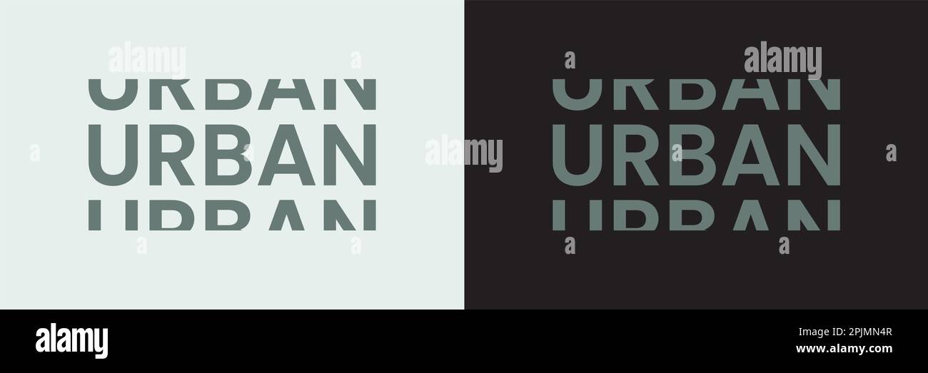 Urban word typography in minimal style. Urban text for tee or banner ...