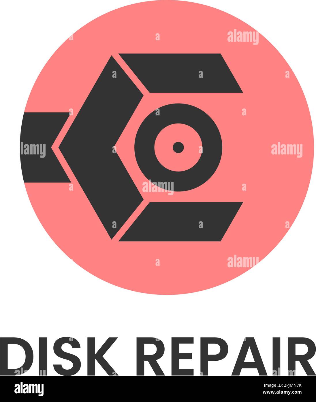 Disk, tire or car Repair shop logo. Wrench with car disk or spanner ...