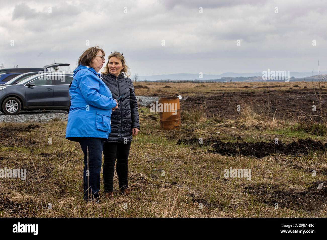 Dympna Kerr,(left) the sister of Columba McVeigh, with Sandra Peake ...