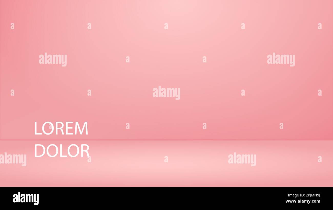 Pink empty room background. Minimalist design interior background ...