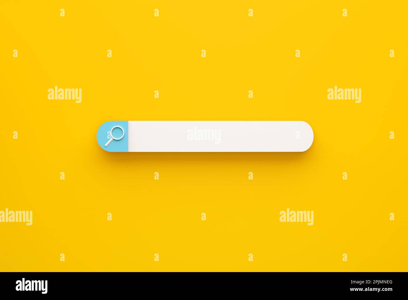 Blank search bar with magnifying glass on yellow background. Search bar ...