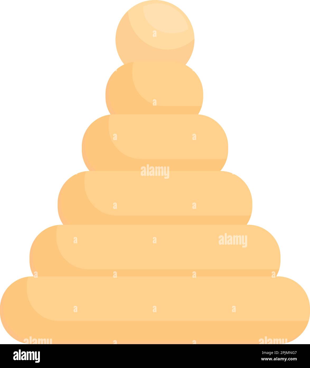 Wood pyramide icon cartoon vector. Gender party. Decoration reveal ...