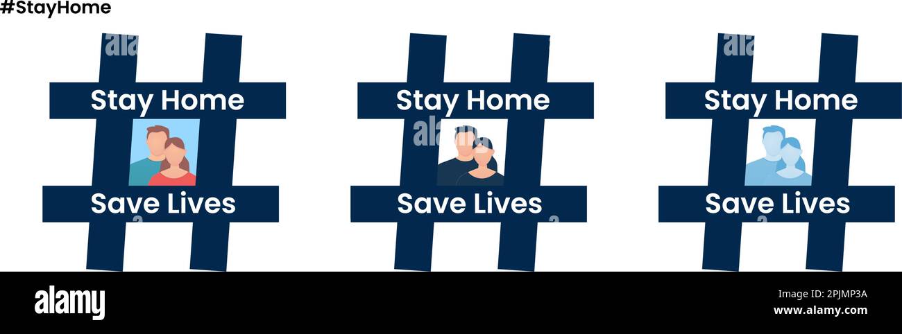 Stay at home save lives concept. Coronavirus spread protection ...