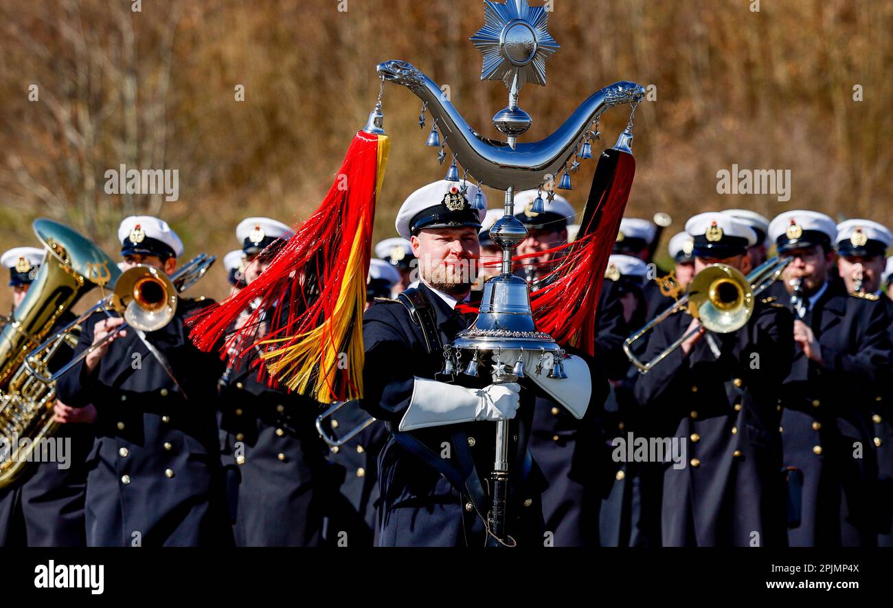 03 April 2023, Schleswig-Holstein, Eckernförde: The Bundeswehr Marine ...