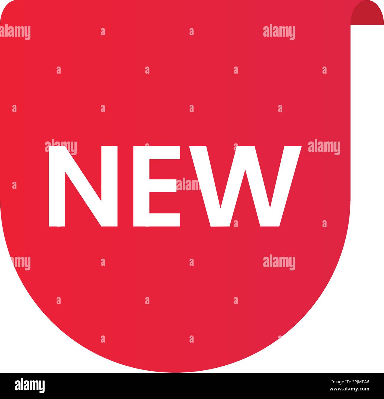 Red badge, label or sticker . New red label. Promotion sticker or tag ...
