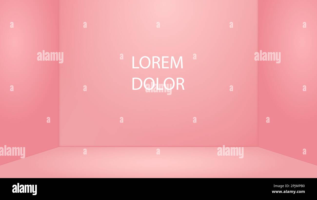 Pink empty room background. Minimalist design interior background ...