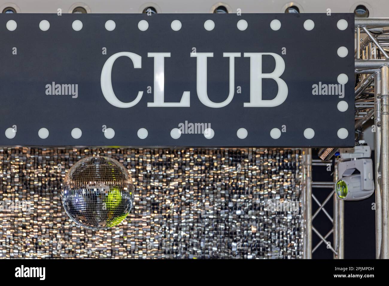 Party banner disco ball hi-res stock photography and images - Alamy