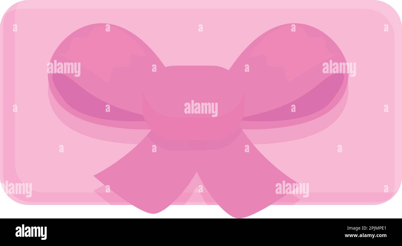 Pink ribbon icon cartoon vector. Girl emblem. Shower gender Stock ...