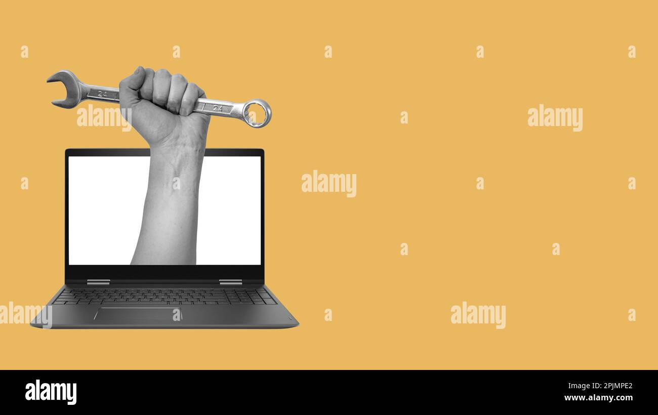 User support and data protection, art collage. Art collage, modern art ...