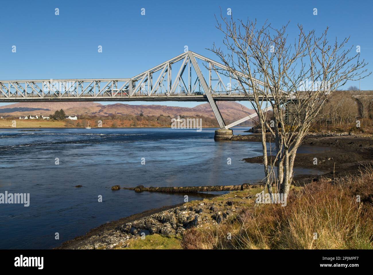 Connel Bridge is a cantilever bridge that spans Loch Etive at Connel in ...