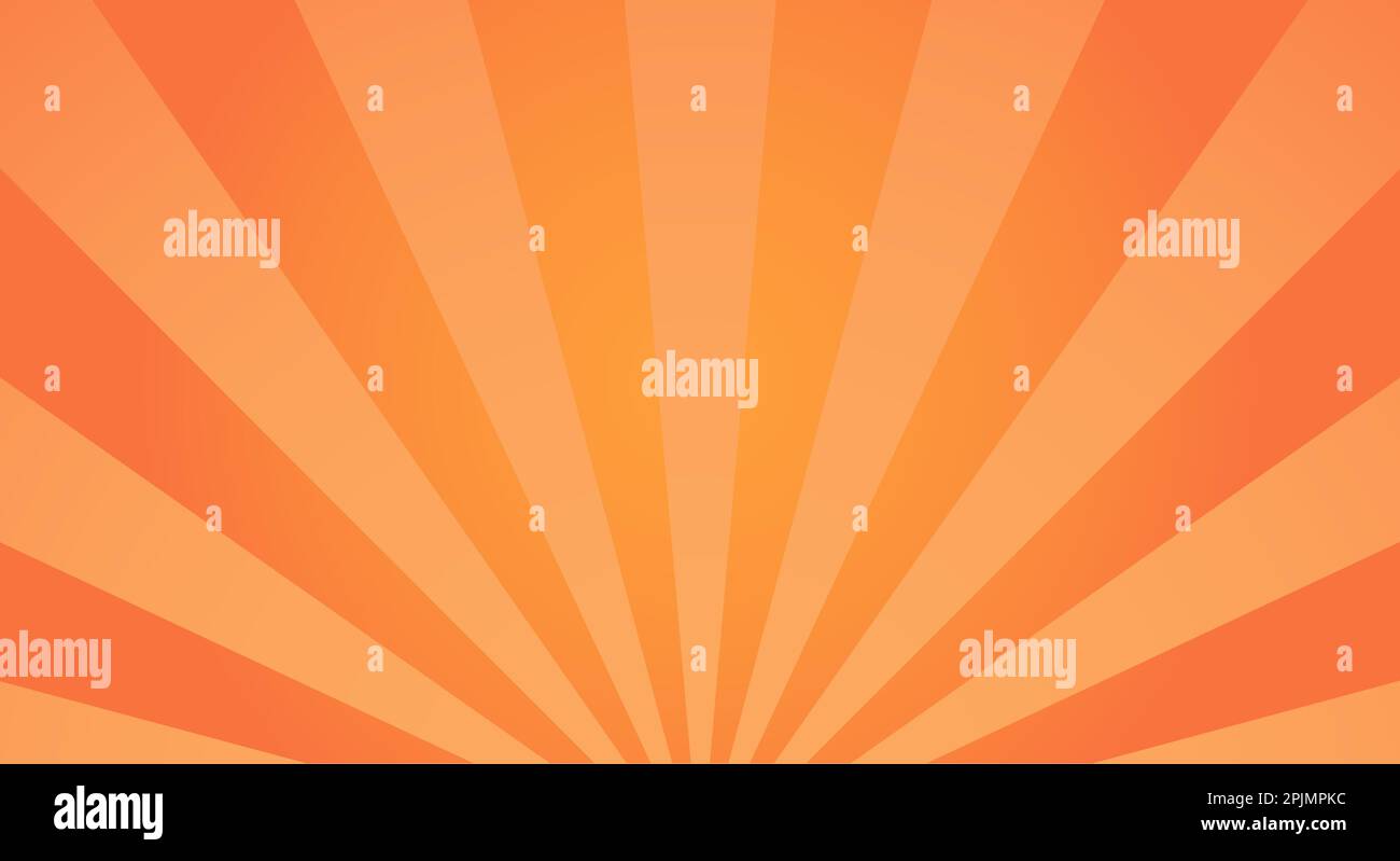 Sunburst light background with sun orange ray. Abstract summer sun ...