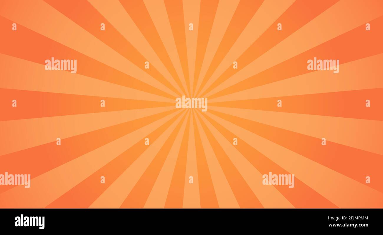 Sunburst light background with sun orange ray. Abstract summer sun ...