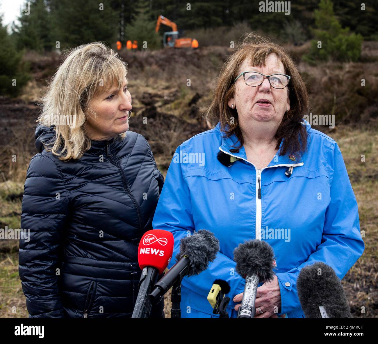 Dympna Kerr,(right) the sister of Columba McVeigh, with Sandra Peake ...