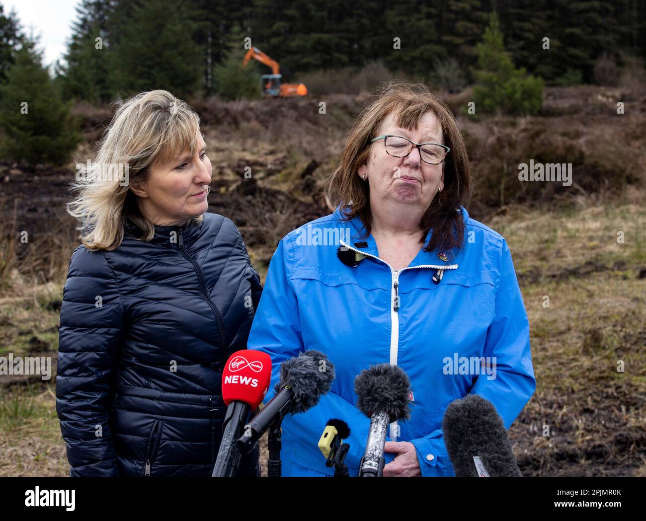 Dympna Kerr,(right) the sister of Columba McVeigh, with Sandra Peake ...