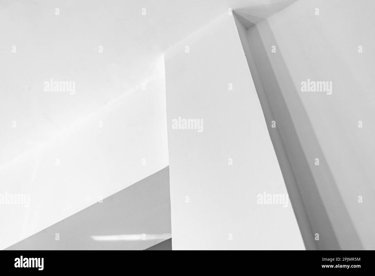 Abstract interior background with white corners and niche, minimal ...