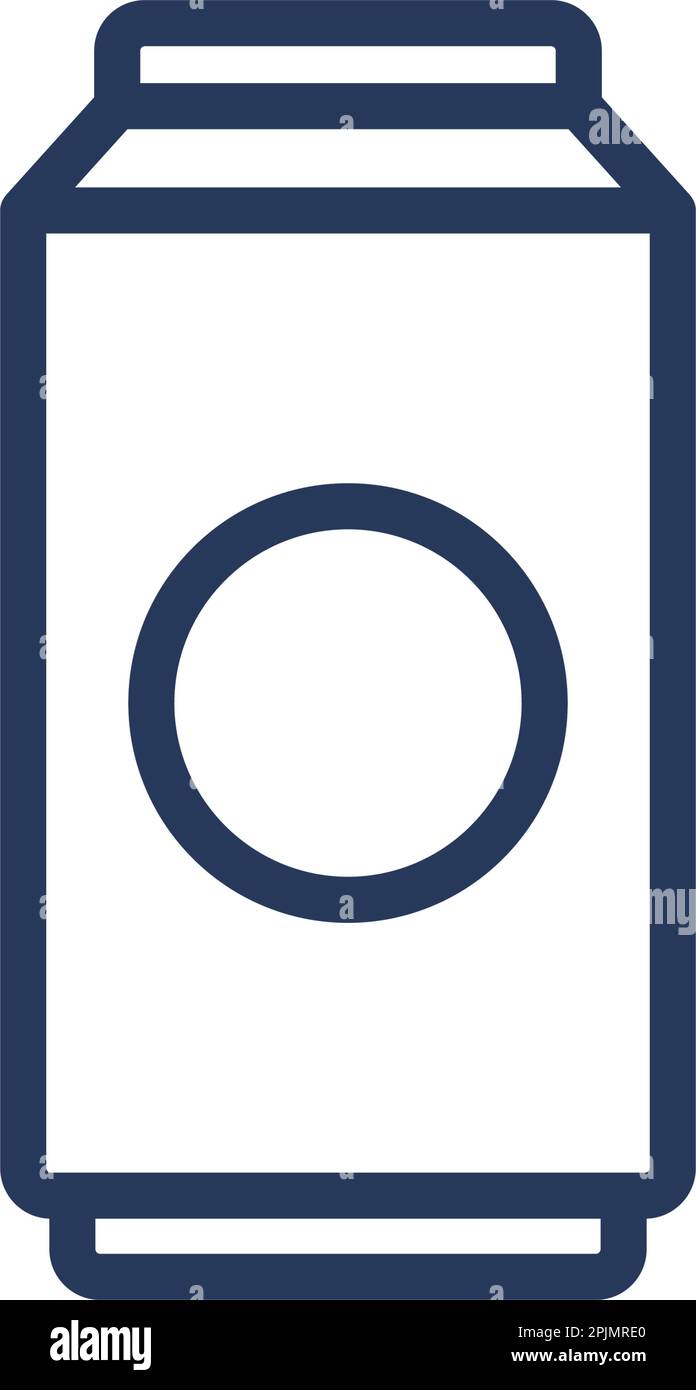 Line aluminum can icon. Drink, beverage, soda, beer or cola icon ...