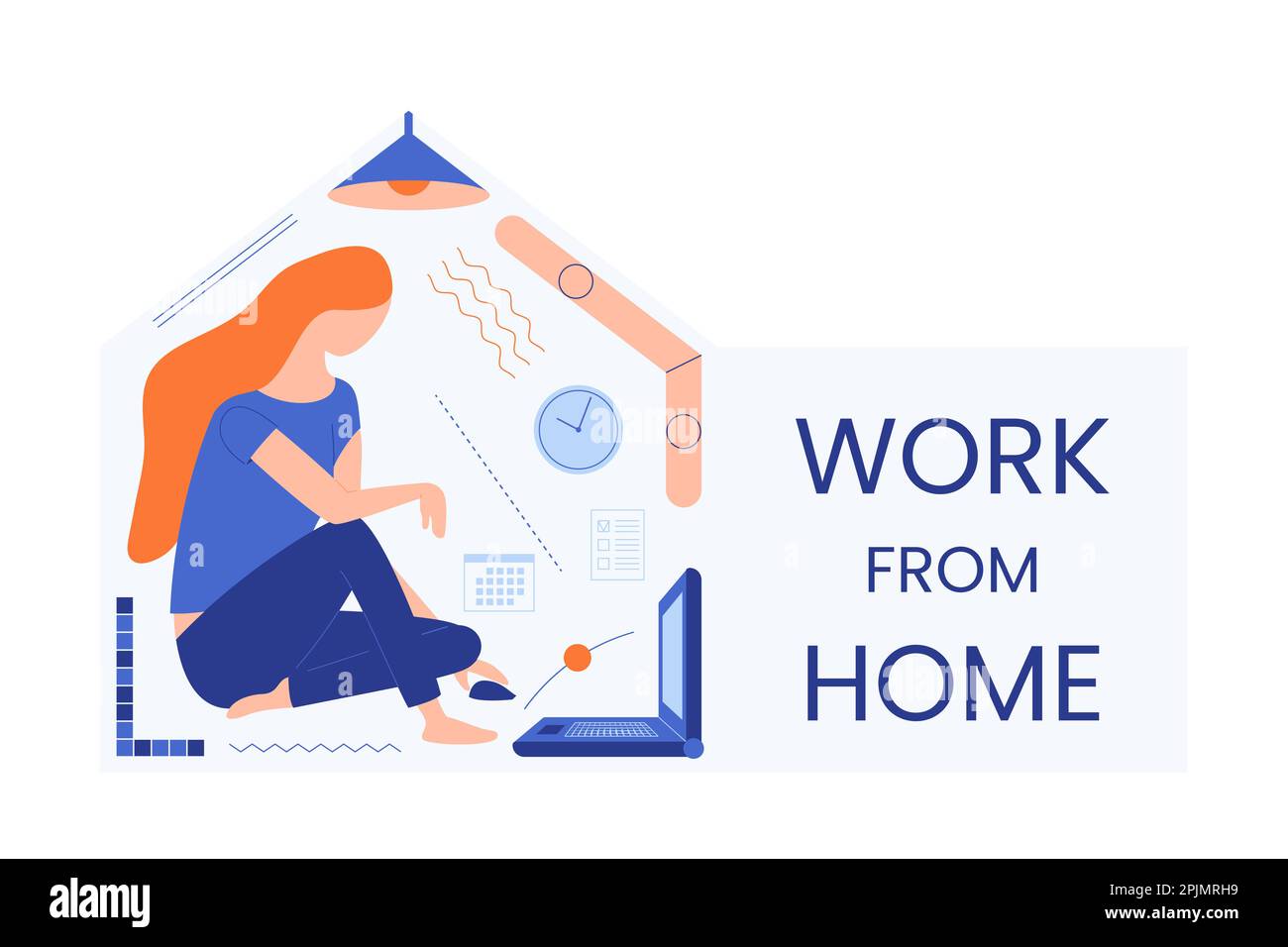 Workplace telecommute Stock Vector Images - Alamy