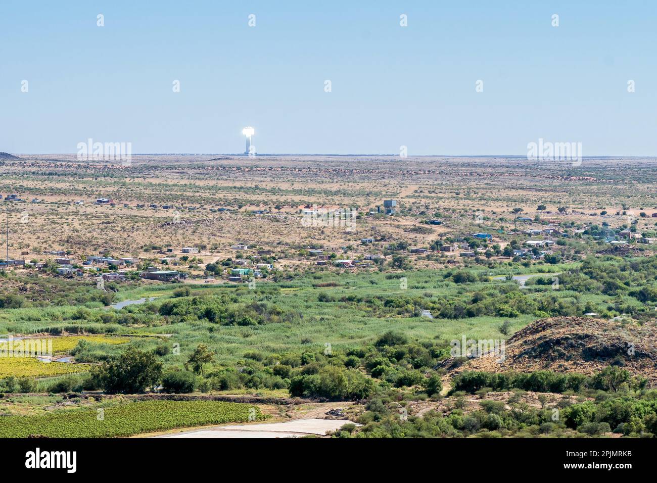 View from Tierberg at Keimoes to the east. Khi Solar One Power Station ...