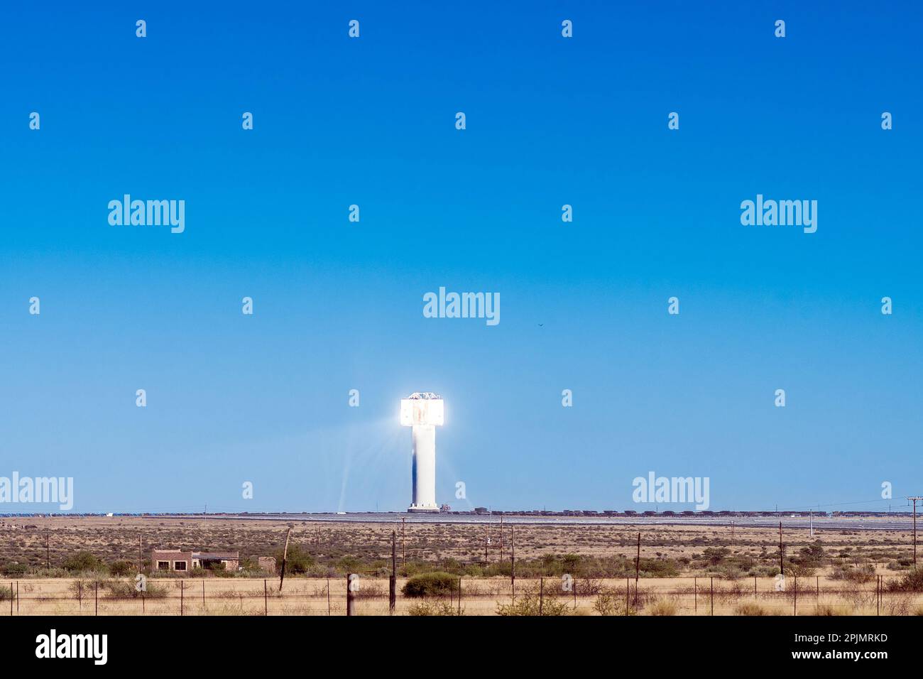 The Khi Solar One solar power plant near Upington in the Northern Cape ...