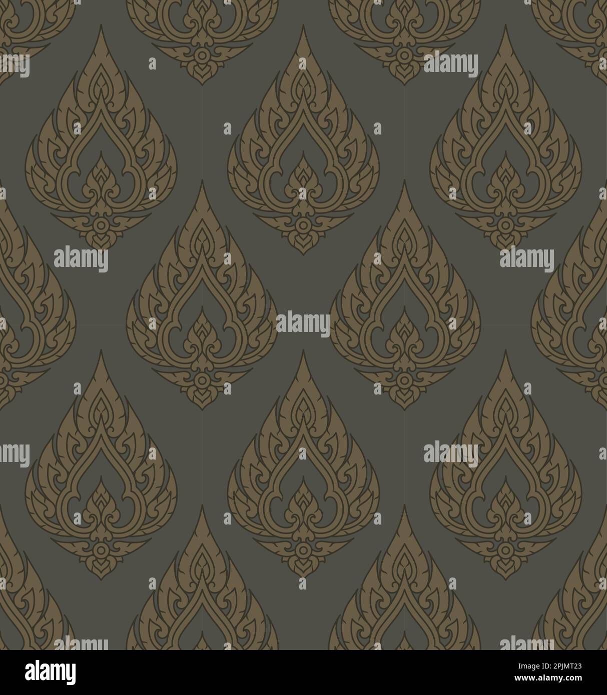 Thai art luxury temple, background pattern decoration for printing ...